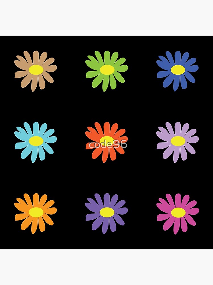 "Colourful Kidcore Flowers pack stickers " Poster for Sale by code96 ...