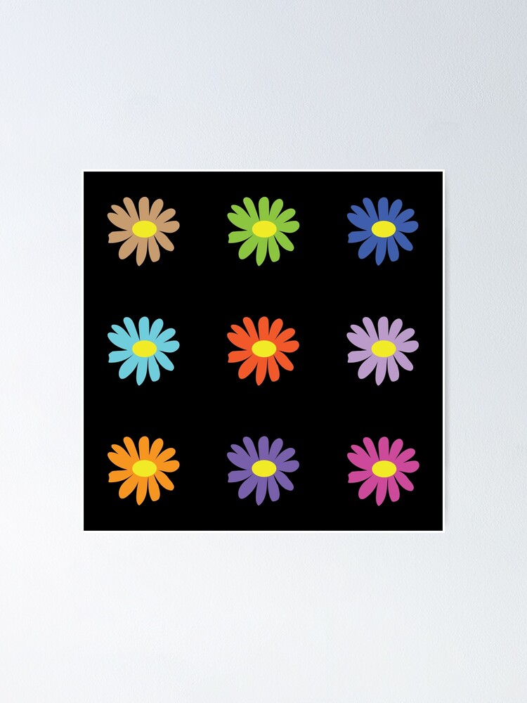 "Colourful Kidcore Flowers pack stickers " Poster for Sale by code96 ...