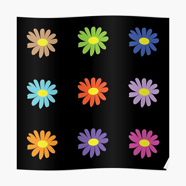 "Colourful Kidcore Flowers pack stickers " Poster for Sale by code96 ...