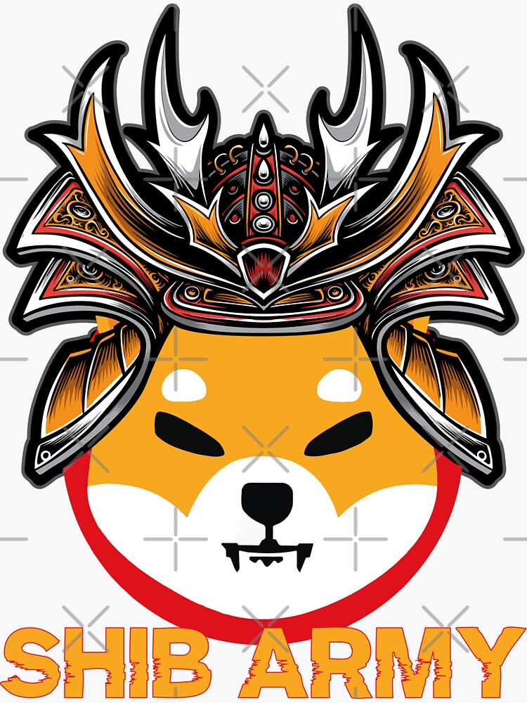 "SHIB ARMY Samurai Crypto Token Shiba Inu coin" Sticker for Sale by ...