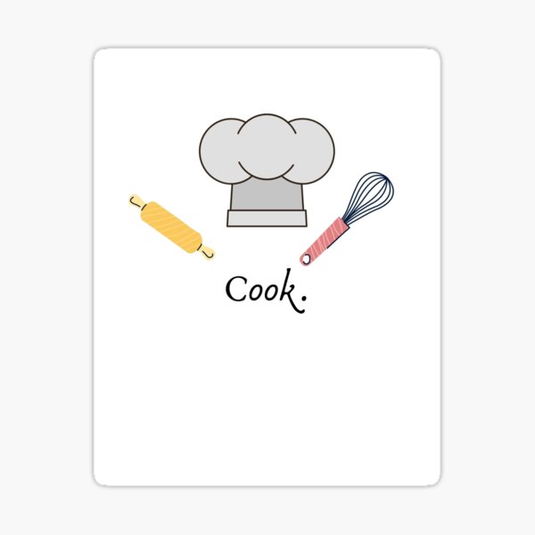 "Cook." Sticker for Sale by SOUKATSHIRTSHOP | Redbubble