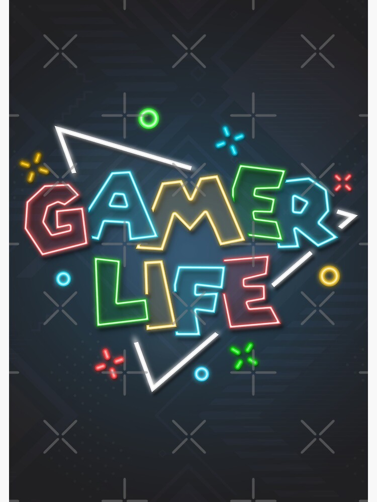 Lámina fotográfica «Gamer Life Letrero de neón Retro Gamer Video Game ...