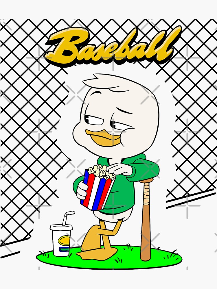 "Loule Duck Playing Baseball" Sticker for Sale by teenysophia | Redbubble