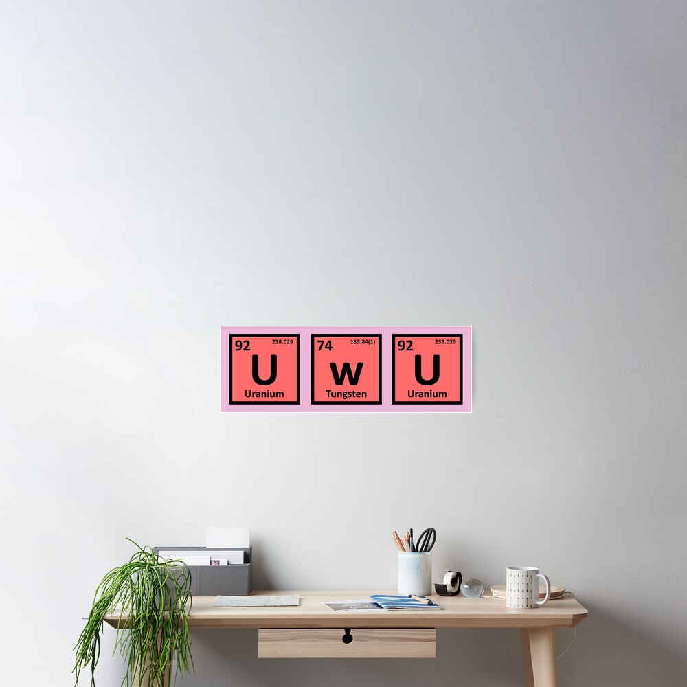 Póster «UwU en la tabla periódica» de yayor | Redbubble