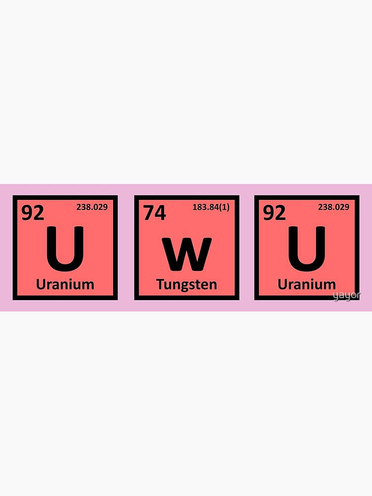 "UwU on the periodic table" Poster by yayor | Redbubble