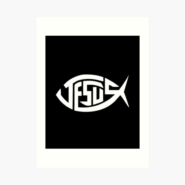 "Jesus Fish Christian Faith Symbol Ichthys Ichthus Emblem " Art Print ...