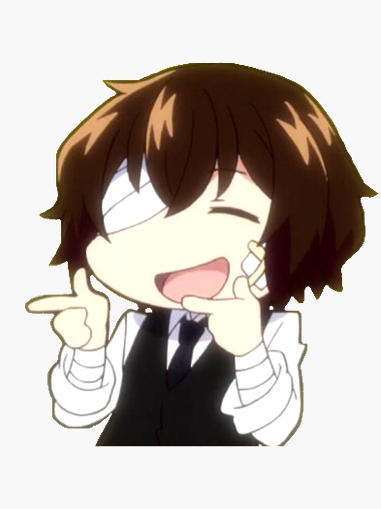 "Chibi Dazai Osamu finger guns Bungo Stray Dogs" Sticker for Sale by ...