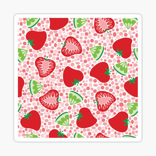 "Strawberry Fizz" Sticker for Sale by ValentinaSawyer | Redbubble