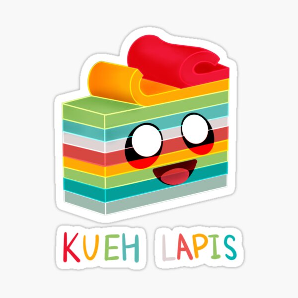 " Rainbow Kueh Lapis" Sticker for Sale by Kolavvy | Redbubble