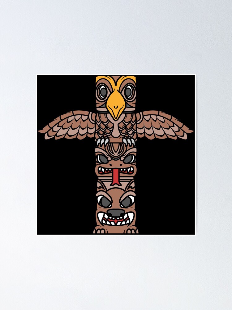 "Totem pole" Poster by Oldroadie | Redbubble