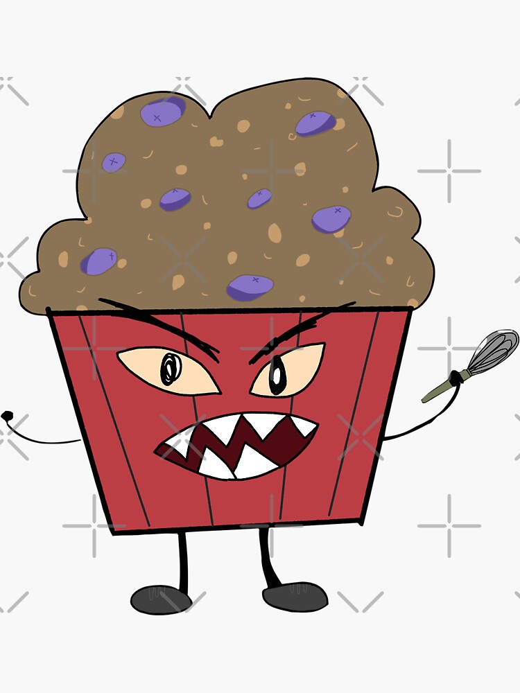 "Muffin Monster" Sticker for Sale by pern-the-fern | Redbubble