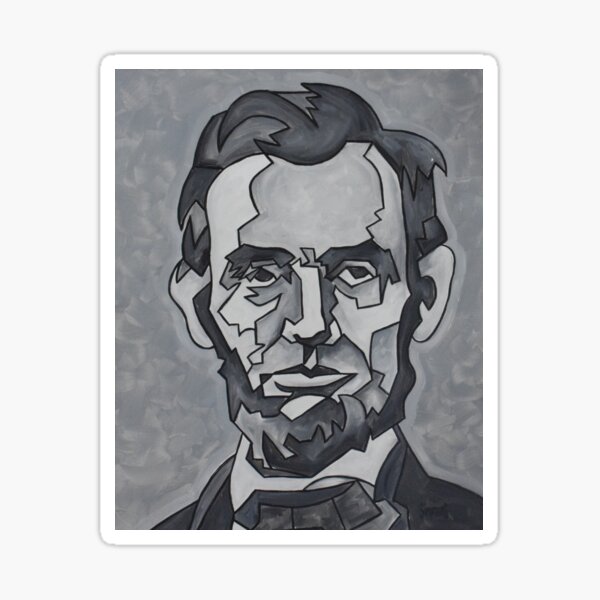 "Abe Lincoln" Sticker for Sale by SimPaticoArt | Redbubble