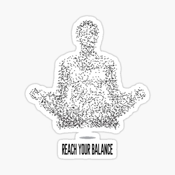 "Reach your Balance" Sticker by Bouzahir | Redbubble