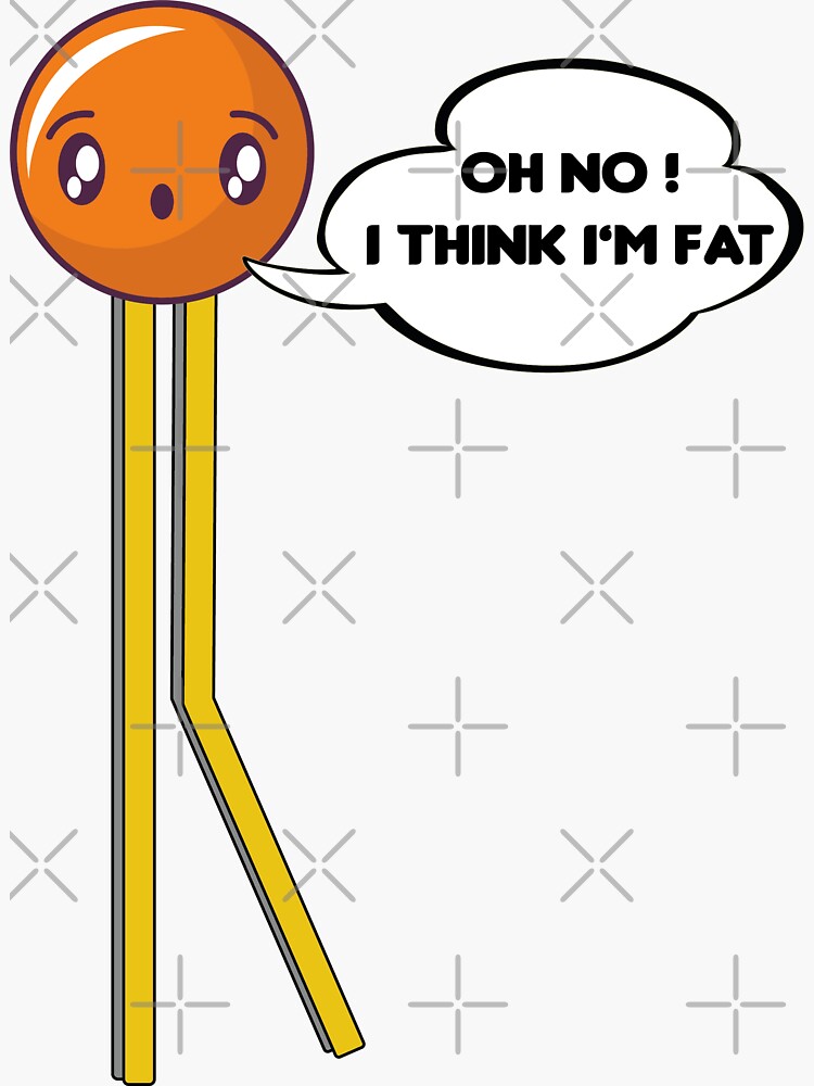 "Fatty Acid | I think I’m fat | " Sticker by Docartdesign | Redbubble