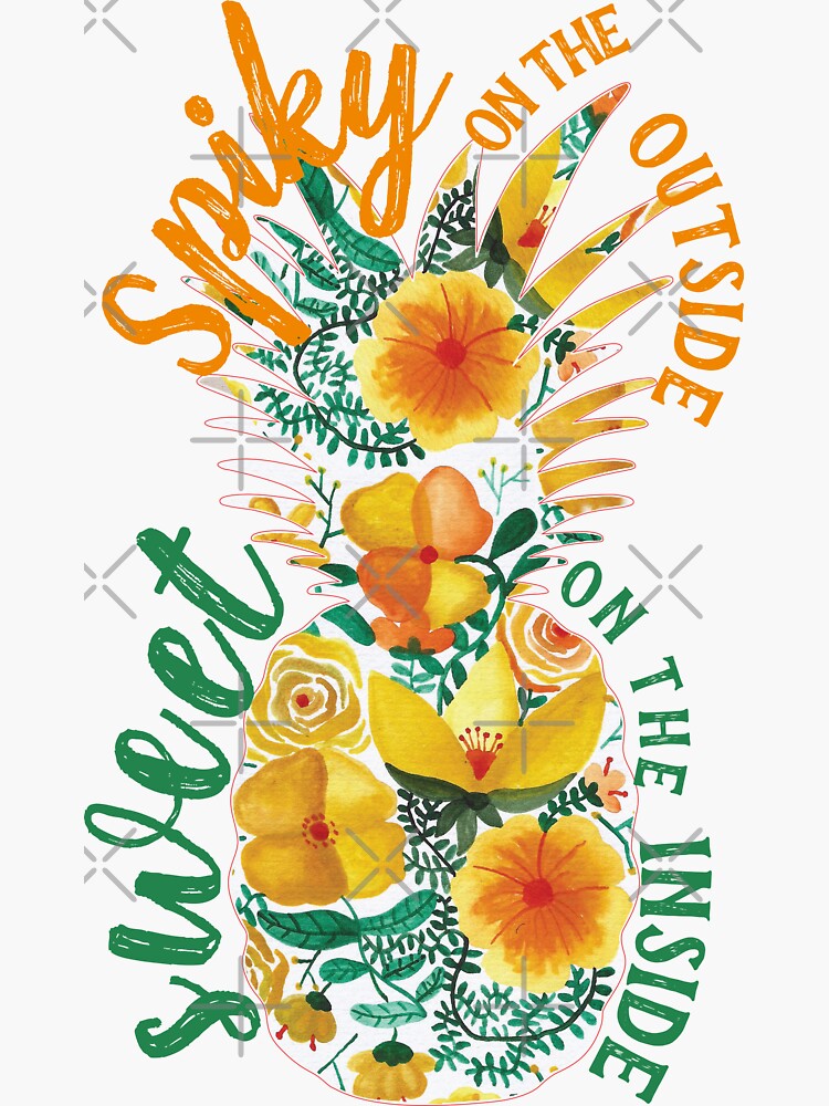 "Pineapple Quote Spiky on the Outside Sweet on the Inside Sun Beach ...