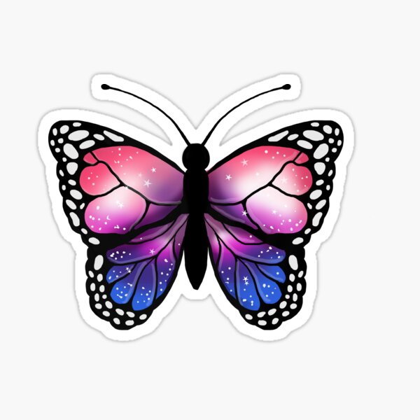 "Gender fluid pride butterfly" Sticker for Sale by LadyBeoite | Redbubble