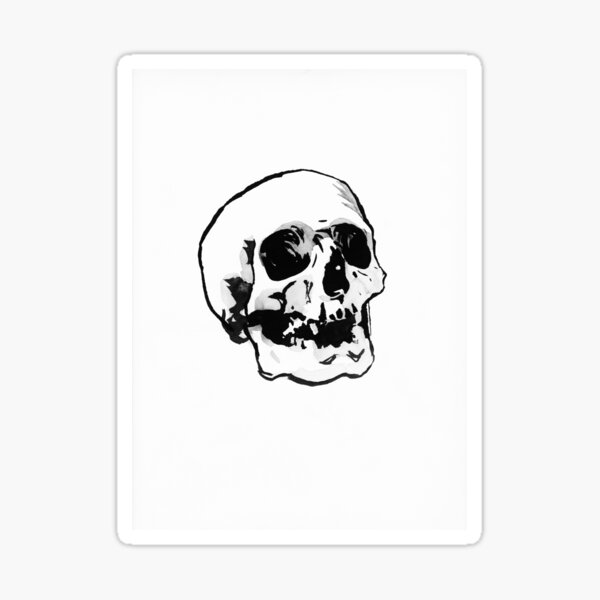 "Skull with Toothless Grin" Sticker for Sale by geofflong | Redbubble