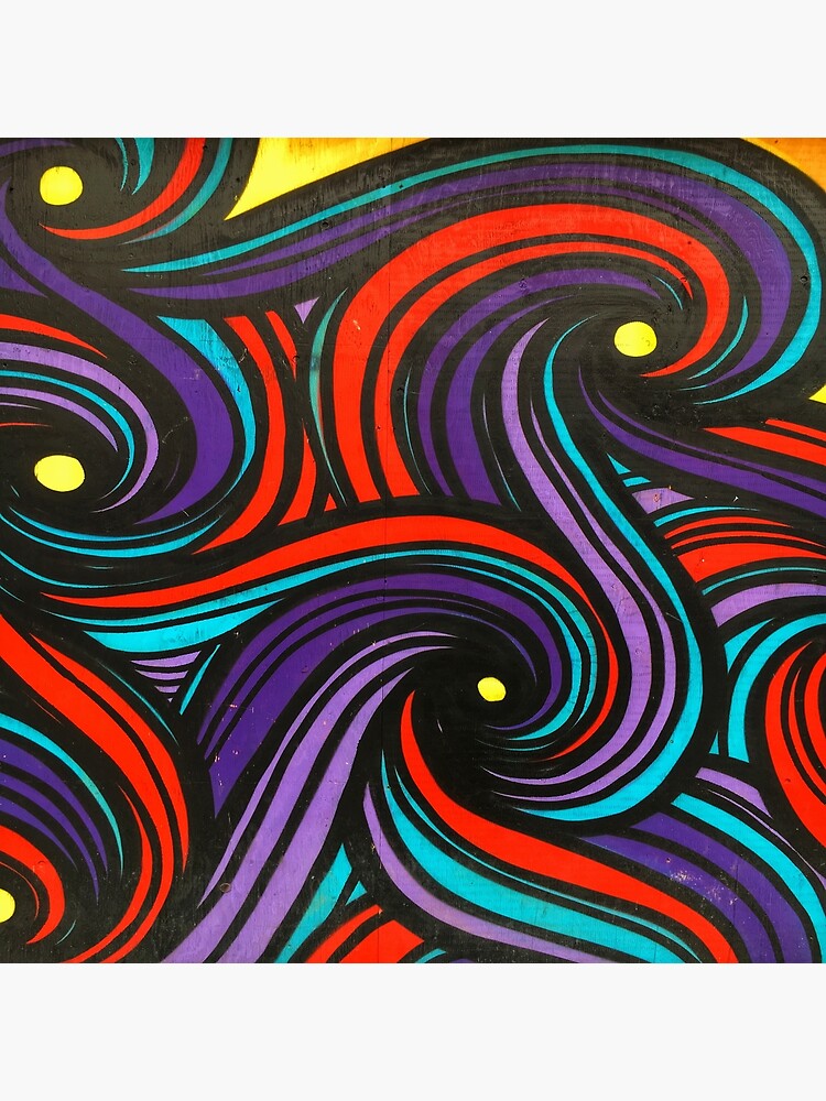 "Colorful Rainbow Waves Graffiti" Poster by KitTheIntern | Redbubble