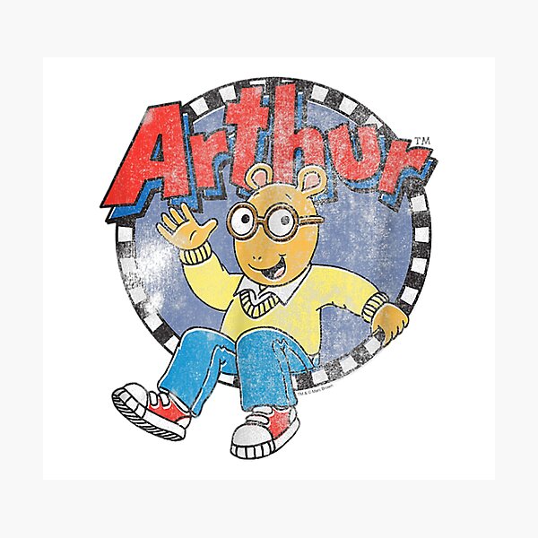 "Arthur Distressed Arthur Waving Logo" Photographic Print by Tayeb ...