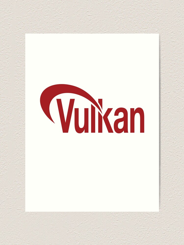 "Vulkan Logo Icon Gift for Vulkan Fan" Art Print by MKMemo1111 | Redbubble