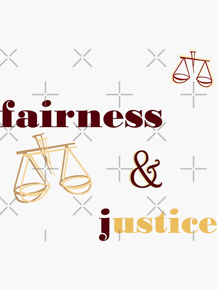 "Fairness and Justice Text Words with Libra art " Sticker by Jw-Grow ...