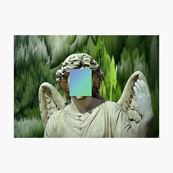 Lámina fotográfica «Estatua del ángel de Vaporwave - Arte de falla de ...