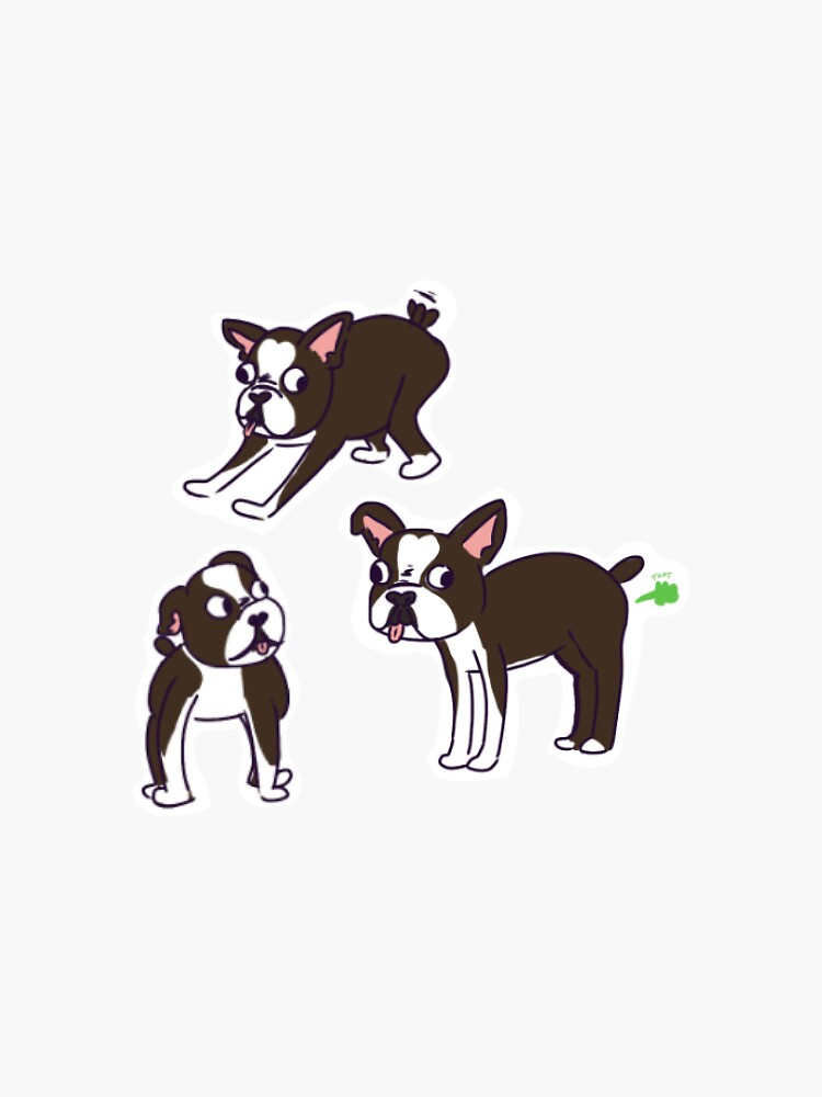 "Boston Terrier sticker pack" Sticker by fairykei1029 | Redbubble