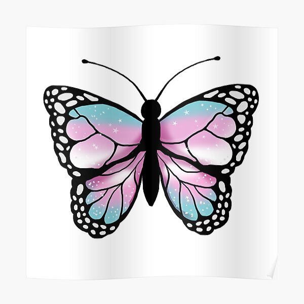 "Transgender pride butterfly" Poster for Sale by LadyBeoite | Redbubble