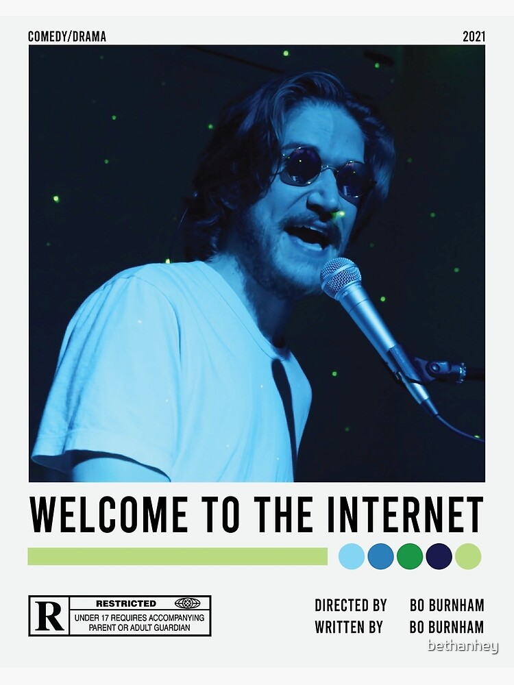 "Bo Burnham Inside Welcome to the Internet Indie Aesthetic Poster" Art ...
