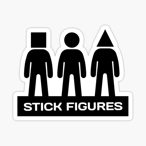 "Stick Figures" Sticker for Sale by xXDriverXx | Redbubble