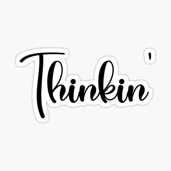 "Thinkin' Aesthetic Sticker" Sticker for Sale by stickersxmuskan ...