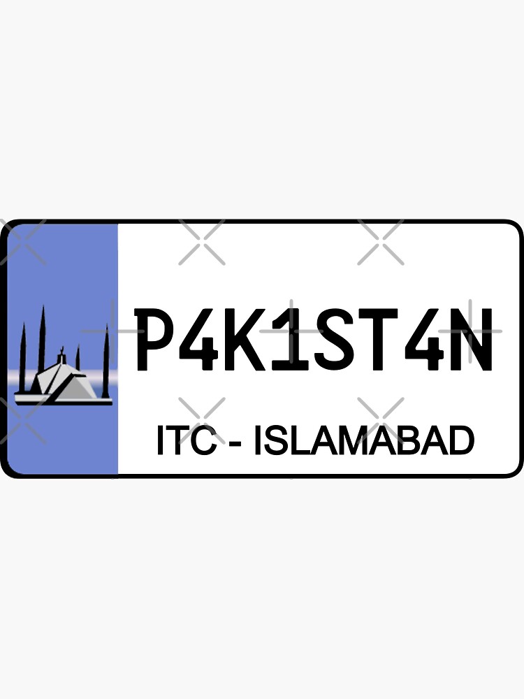 "Pakistan car license plate" Sticker for Sale by HAKVS | Redbubble