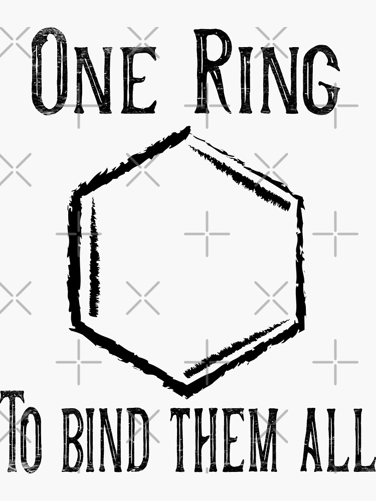 "One Benzene Ring" Sticker for Sale by Docartdesign | Redbubble