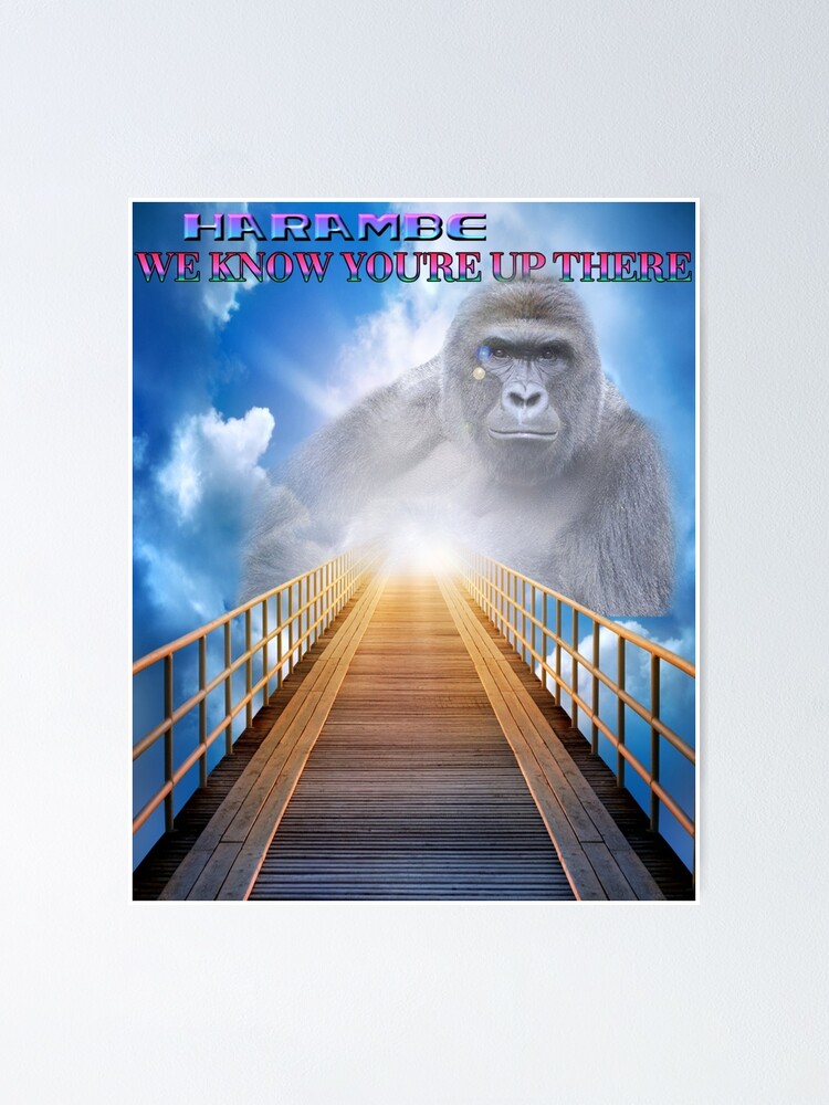 "Harambe" Poster for Sale by Snatac | Redbubble