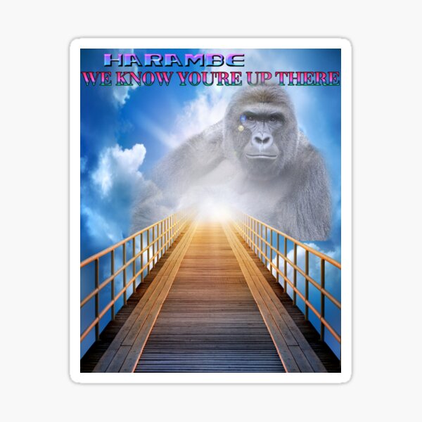 "Harambe" Sticker for Sale by Snatac | Redbubble