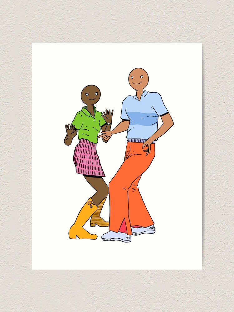 "Doodle Dance Partners Color" Art Print for Sale by waterrrboy | Redbubble