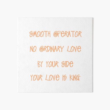 "Smooth Operator Sticker pack - Sade sticker" Art Board Print by ink ...