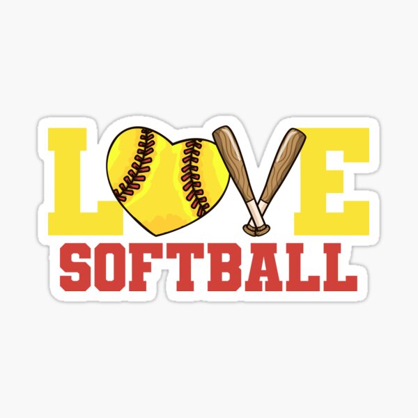 "Softball" Sticker for Sale by Mealla | Redbubble