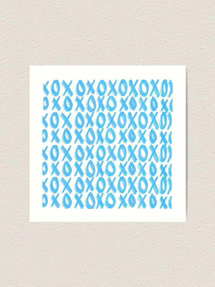"blue xoxo print" Art Print for Sale by amaliasdesigns | Redbubble