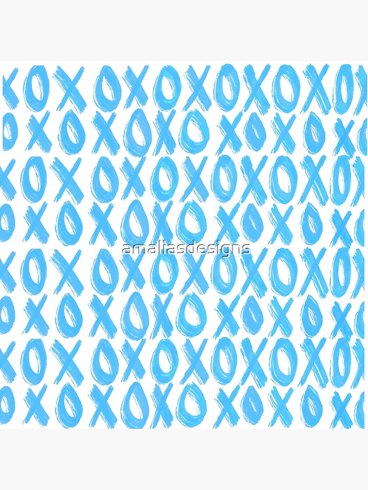 "blue xoxo print" Art Print for Sale by amaliasdesigns | Redbubble