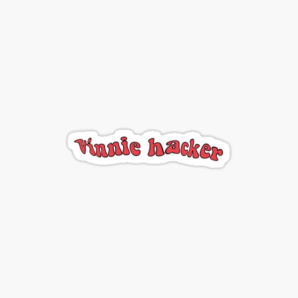 "Red Vinnie Hacker Design" Sticker by ViviTV | Redbubble