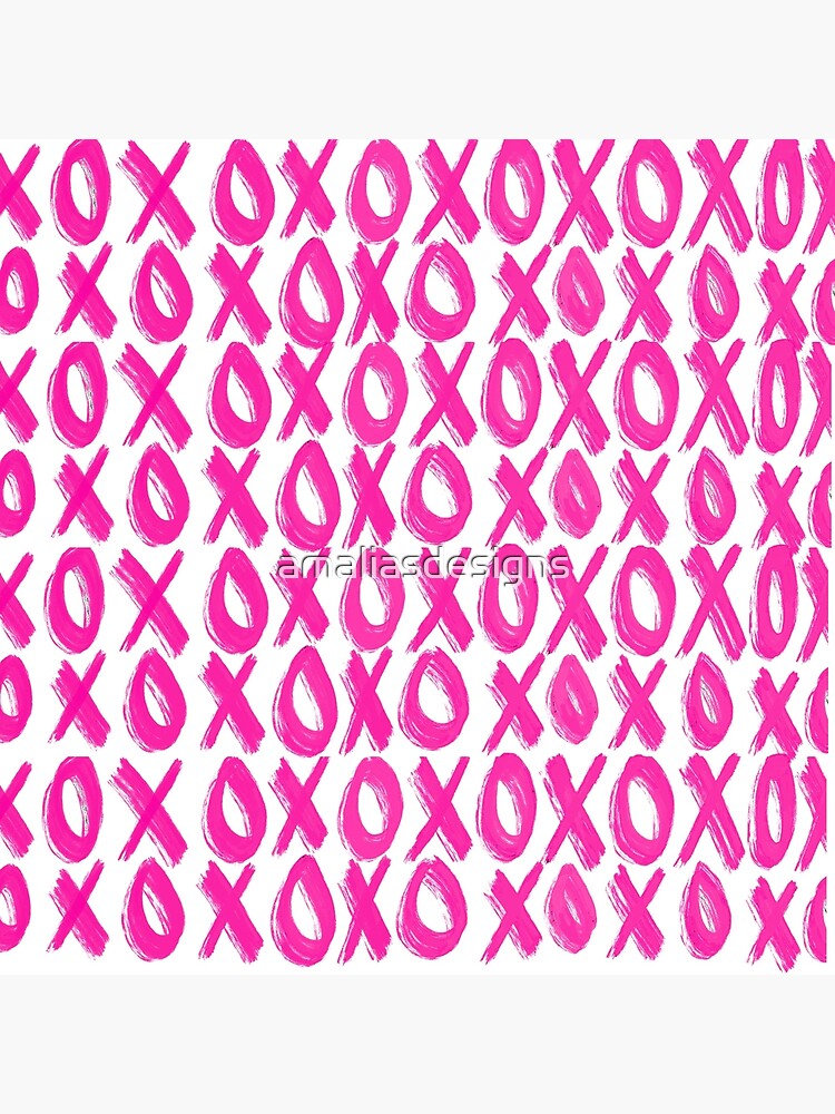 "pink xoxo print" Throw Pillow for Sale by amaliasdesigns | Redbubble