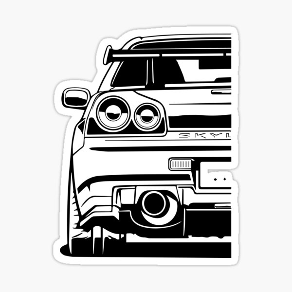 "Skyline R34 GTR" Sticker for Sale by For-Evere05 | Redbubble