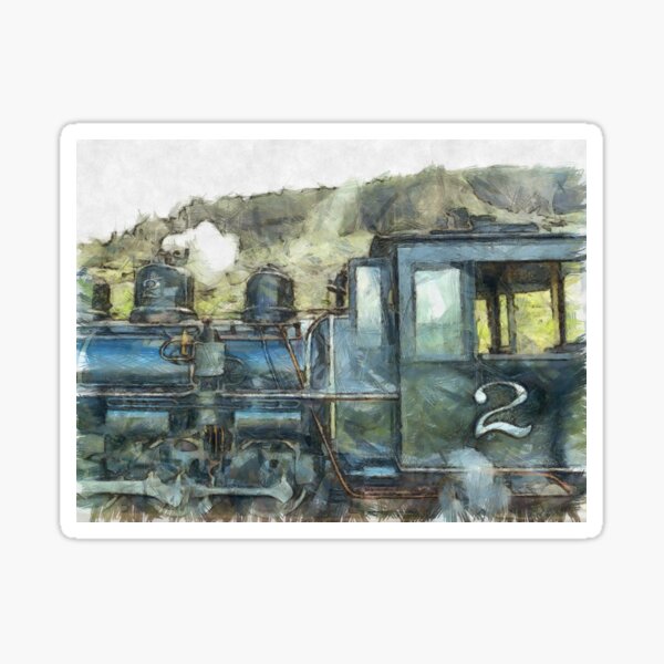 "Steam Engine Railway Train" Sticker by ClaireBull | Redbubble