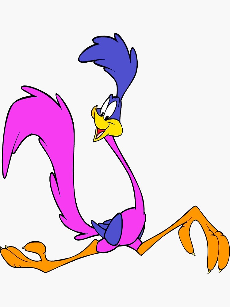 "Pink roadrunner" Sticker for Sale by ciberhugo | Redbubble