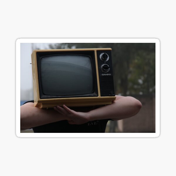 "TV Head" Sticker by JayLovesDinos | Redbubble