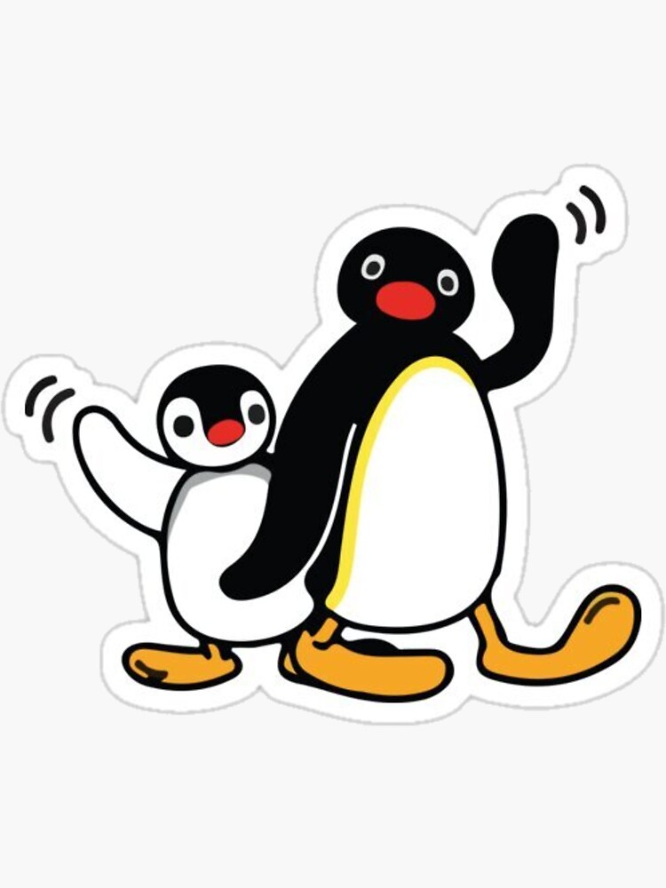 "Pengu Animated Penguin" Sticker for Sale by DerekM7 | Redbubble