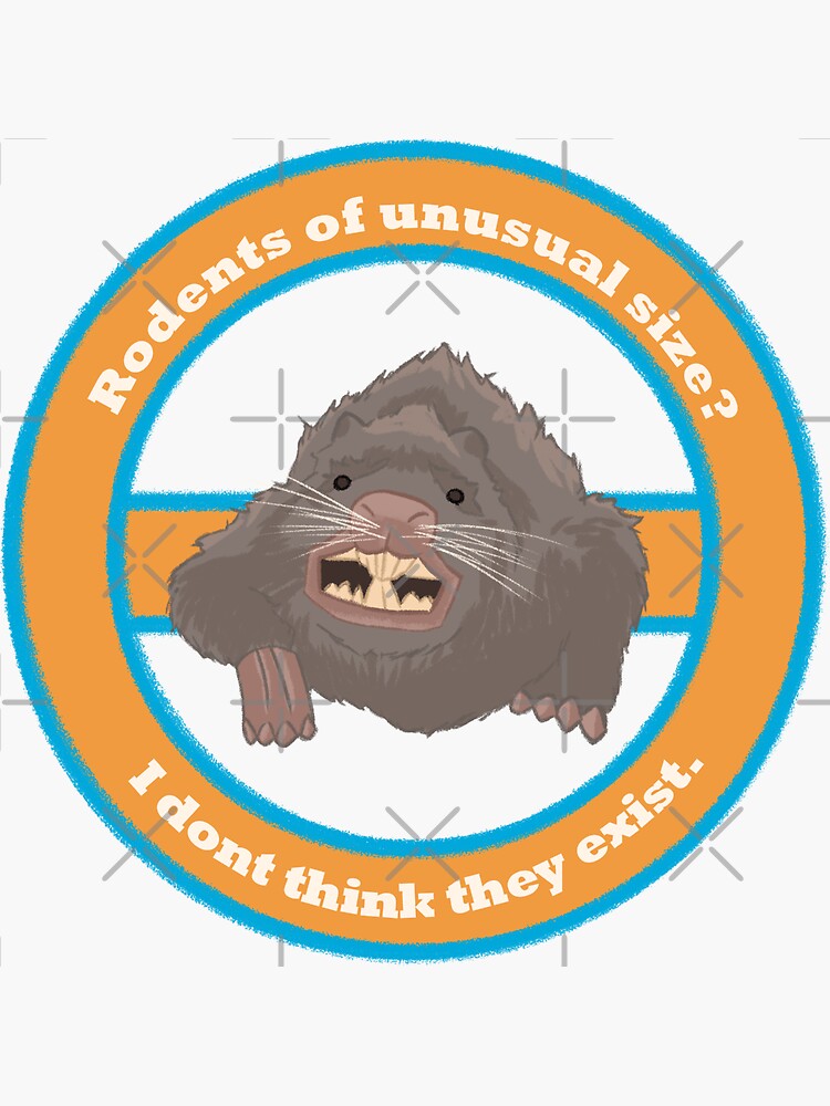 "Princess Bride Rodents of Unusual Size quote" Sticker for Sale by ...