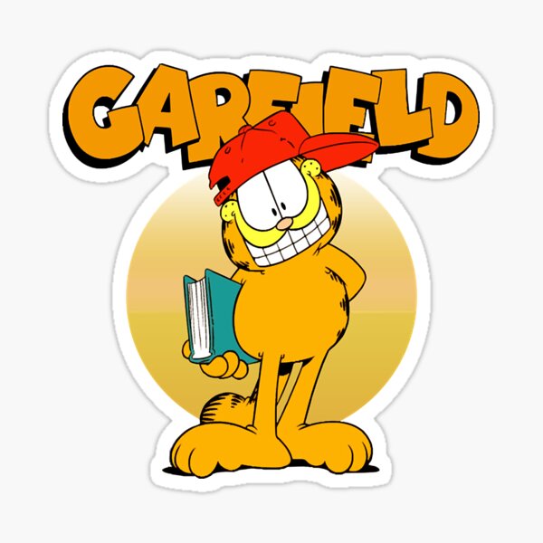 "Garfield - Neon Genesis " Sticker by mreRey87 | Redbubble
