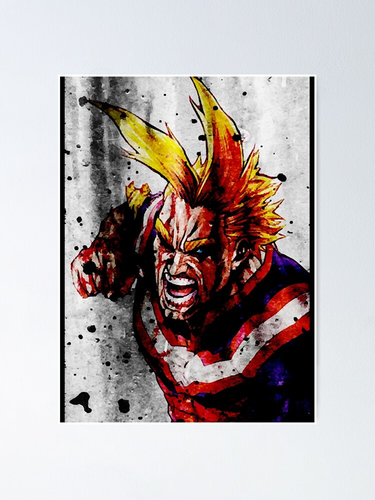 "All might punch " Poster for Sale by llBuerger | Redbubble